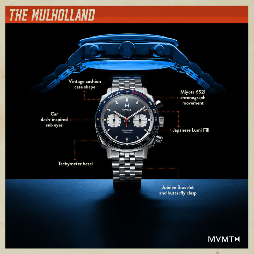 The Mulholland Collection by MVMT — 70’s Racing-Style Chronograph in ...