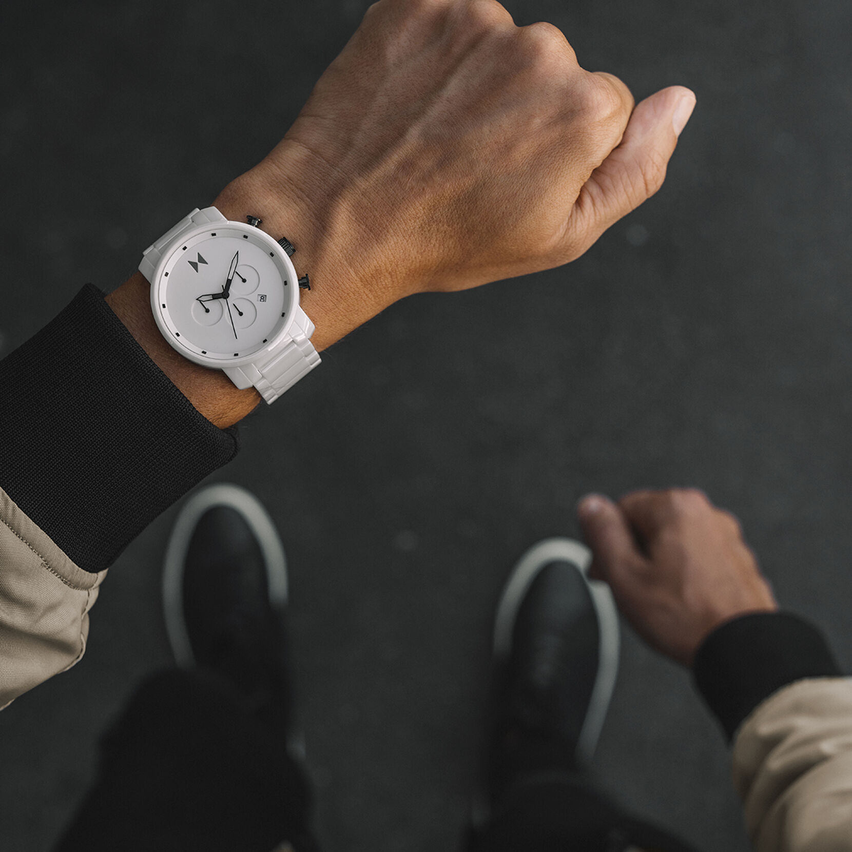 MVMT White Ceramic Watch | Chrono Ceramic Gloss White | MVMT