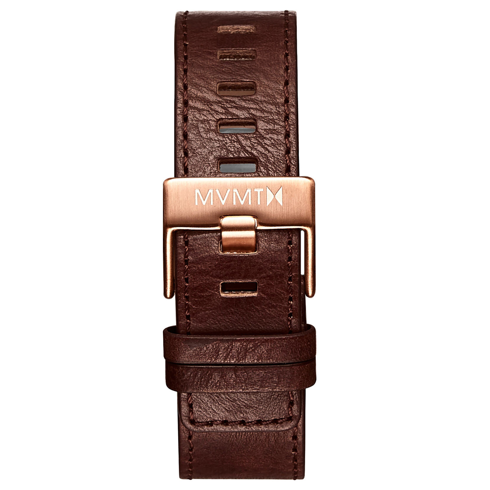 Chrono - 22mm Chestnut Leather Watch Strap | MVMT