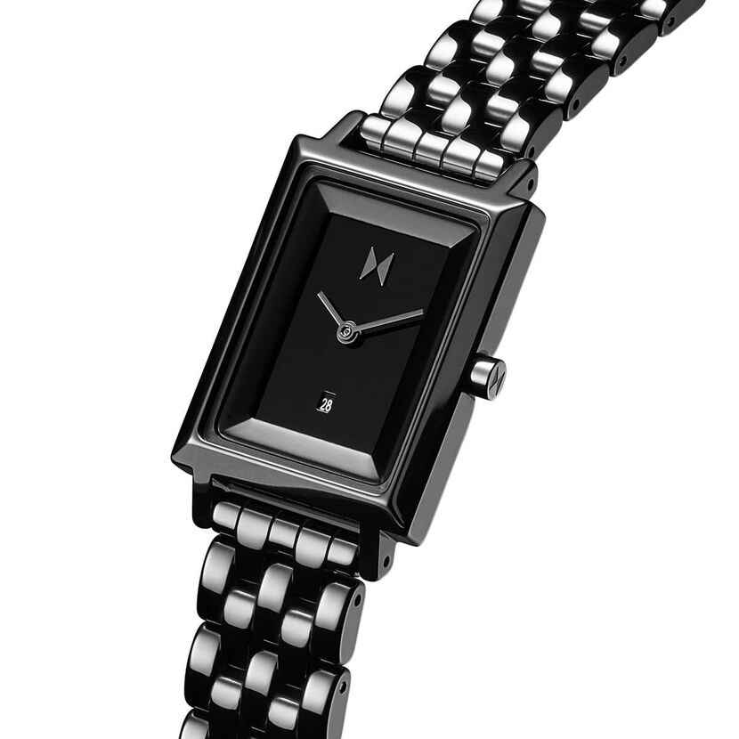 Signature Square Women's Ceramic Watch in Gloss Black | MVMT