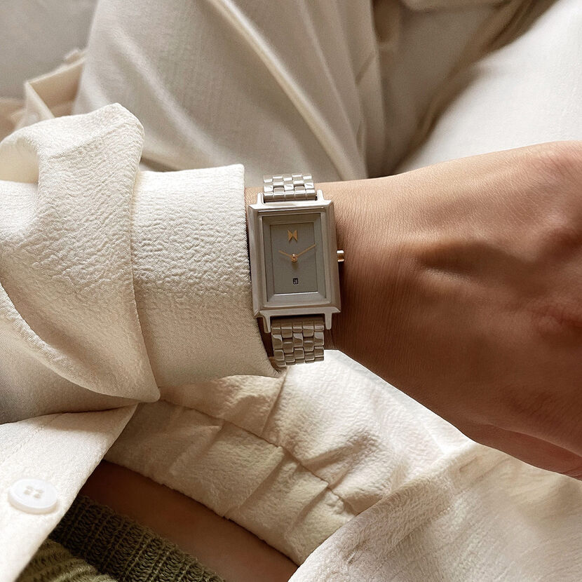 Signature Square Ceramic Cashmere Taupe Watch | 26MM