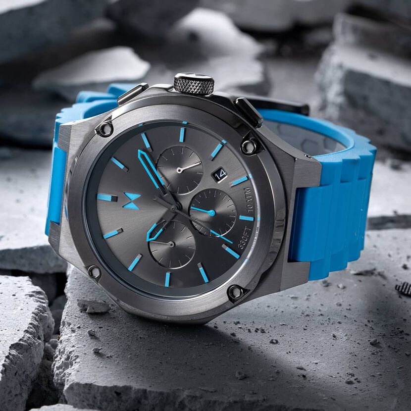 Raptor Men’s Sport Chronograph Watch — Shock Blue | MVMT
